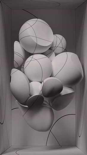 Maxim Zhestkov on Instagram: "Self-Forming Sculpture. An exploration of volumetric distortion. This sculpture constantly alters its own geometry, proving that within digital environments, static is impossible. A visual dialogue on the necessity of change and the beauty of transmutation."