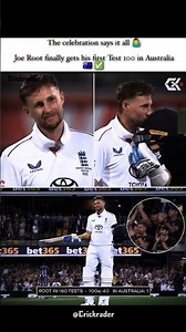 The celebration says it all 🤷‍♂️Joe Root finally gets his first Test 100 in Australia 🇦🇺 ✅