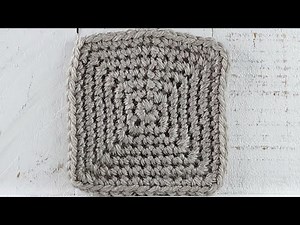 Solid Single Crochet Granny Square | How to Crochet Tutorial