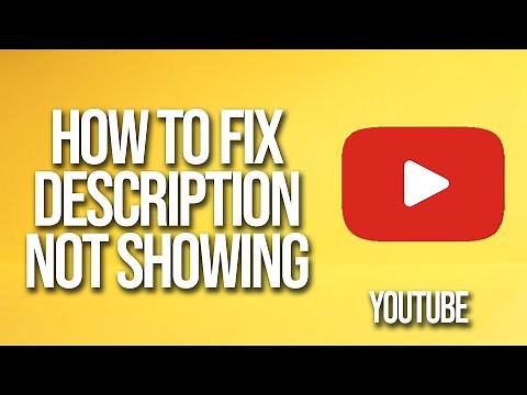 How To Fix YouTube Description Not Showing