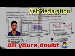 How to fill self declaration form for jee mains 2024|jee mains self declaration form kaise bhare