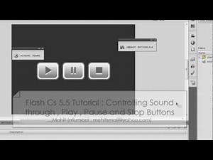 Flash cs 5.5 tutorial : Controlling Sounds with Play, Pause and Stop Buttons