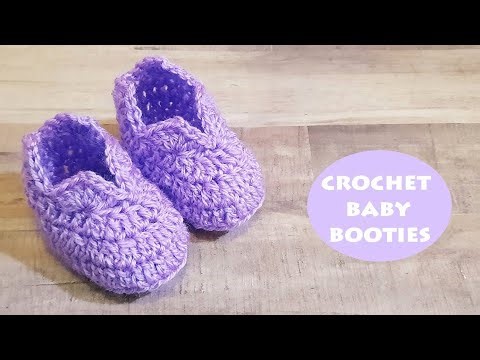 Crochet Shell Baby Booties | Crochet With Samra