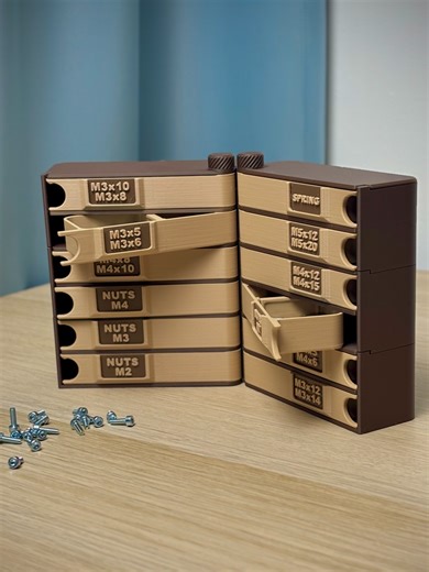 A 3D printed Modular Storage Box that’s modular, stackable, and lets you choose the height and opening side you like ✨ Perfect for keeping small items neat and easy to access 📦 👉 STL Exclusive on my Patreon (in Bio) 🤙 #3dprinting #household #modularstorage #organizer #satisfyingvideos