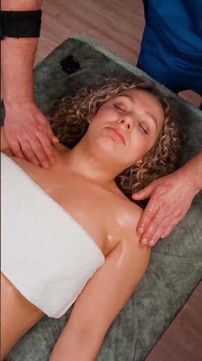 Deep yet gentle oil massage of the abdomen and neck line ASMR #asmrmassage