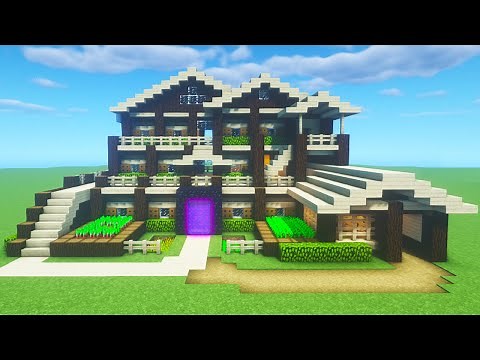 Minecraft Tutorial: How To Make A Ultimate Wooden Survival Mansion "Minecraft Tutorial 2020"