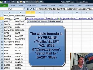 Learn Excel - MailTo Hyperlinks: Podcast #1370