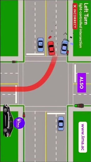 Green Light Doesn’t Always Mean GO | Left Turn Mistake Explained #shorts