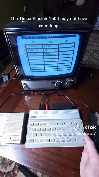 Timex Sinclair 1500 — small, humble, and ahead of its time. Paired with a 1975 Sony TV and running VU-Calc, this little machine proved that even the simplest computers could do real work back in the early '80s #TimexSinclair1500 #VUCalc #RetroComputing #VintageTech #Z80Processor #1980sComputers #OldSchoolTech #SonyTV115 #ClassicComputers #RetroOffice #HomeComputing #BudgetComputers #ComputerHistory #TechThrowback