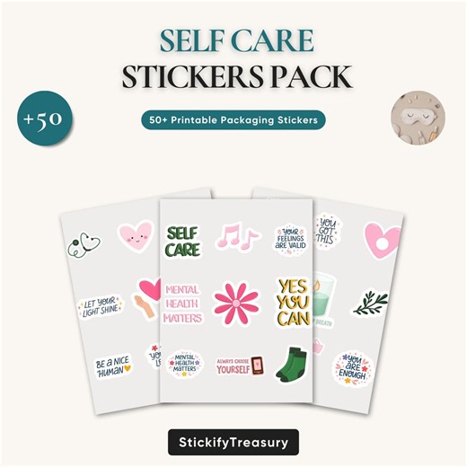 Self Care Sticker Pack – Mental Health & Positive Affirmation Stickers - Etsy