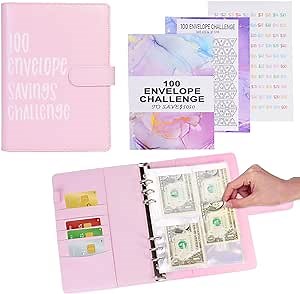 100 Envelopes Money Saving Challenge Book 52 Week Money Saving Challenge Binder 100 Day Challenge Money Saving Binder Saving Money Challenge Book 100 Envelopes Money Saving Challenge Binder