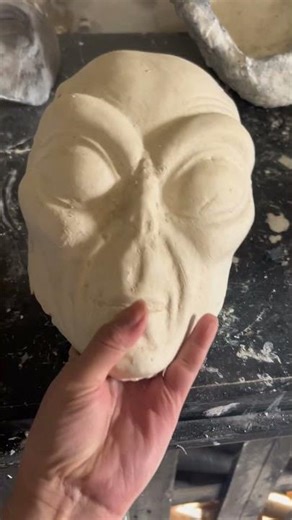 Not sure what to do with this. But was fun to make. Alien plaster face
