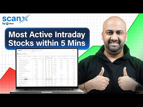 How to find Intraday Stocks in Momentum using Screeners | ScanX Tutorial | Dhan