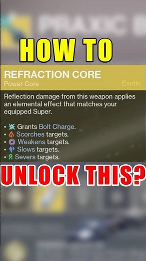How to Unlock the Refraction Core for the Praxic Blade?