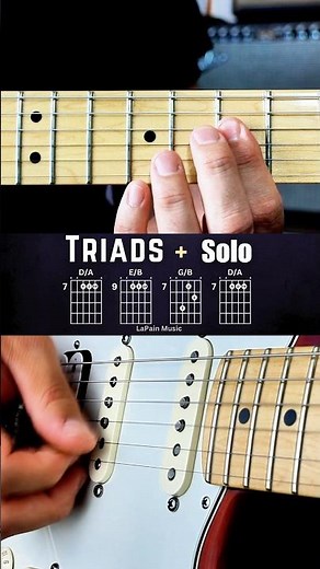 Jam Along! Triads + Solo in D Major #Shorts