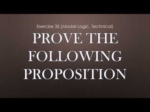Exercise 35 Modal Logic Technical
