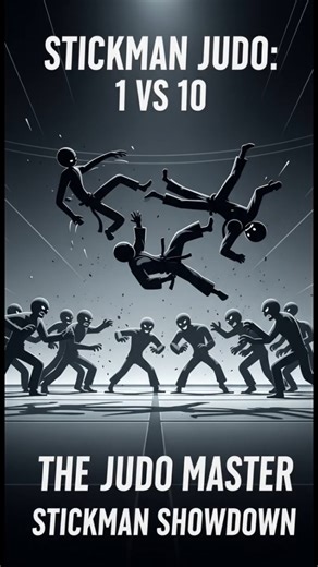 Stickman Judo: 1 VS 10! The Ultimate Showdown! #short #animation #stickmananimation