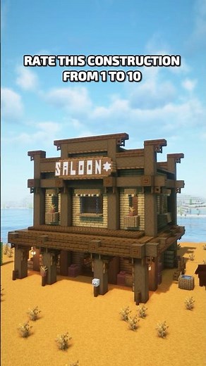 Cozy Wild West Saloon 🤠 in Minecraft #minecraft #minecraftbuild #shorts