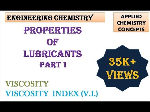 Properties of Lubricants | Viscosity | Viscosity index