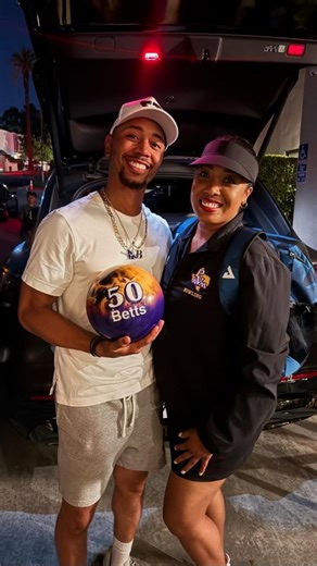 Did you know MLB star Mookie Betts is a sponsor for Prairie View A&M Bowling? Take a listen to Head Coach Tiffany Clark discussing how he's supporting the defending SWAC Champs @pvamubowling program via his @5050foundation. 🎳💜💛 #PVAMU #Bowling #MookieBetts | HBCU Alum
