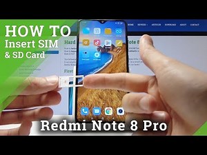 How to Insert SIM & SD Card in XIAOMI Redmi Note 8 Pro - Nano SIM & Micro SD Card Installation