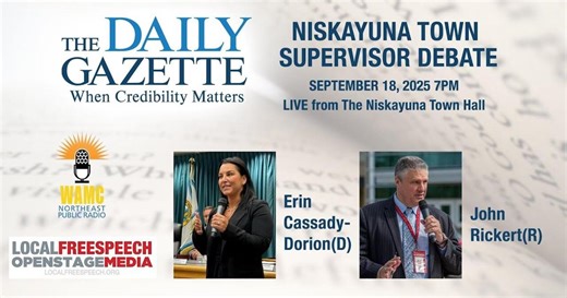 Niskayuna Town Supervisor debate DailyGazette/WAMC/OSM