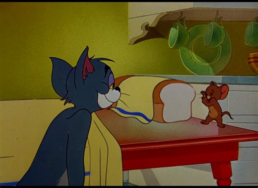 Tom & Jerry on Instagram: "The provided video clips capture classic scenes from three iconic Tom and Jerry episodes: "Springtime for Thomas" (1946), "Jerry and the Goldfish" (1951), and "Jerry's Cousin" (1951). "Springtime for Thomas" (1946) The Competition: Tom and his rival Butch compete for the attention and fortune of the wealthy heiress Toodles Galore, who has recently inherited a million dollars. Slapstick Rivalry: The two cats engage in various physical battles, utilizing mousetraps, bowl