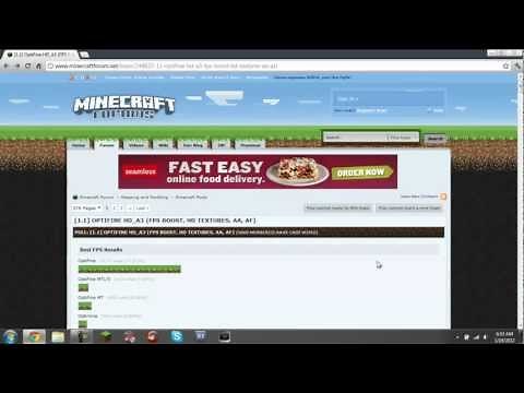 How To Install Optifine For Minecraft 1.2.4 (Increase Minecraft FPS)