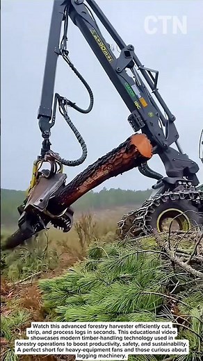 Powerful Forestry Harvester – Cutting and Processing Timber with Precision