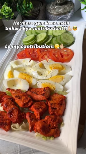 neha shazeb | Perfect diet platter, packed with high protein chicken tikka.💪🏼 Marination: 100 grm chicken breast 1 tsp ginger garlic paste 1/2 tsp red... | Instagram