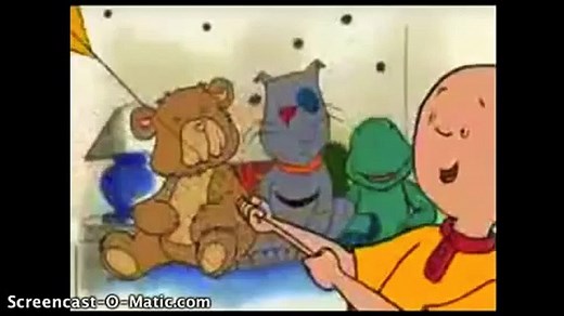 caillou theme backwards