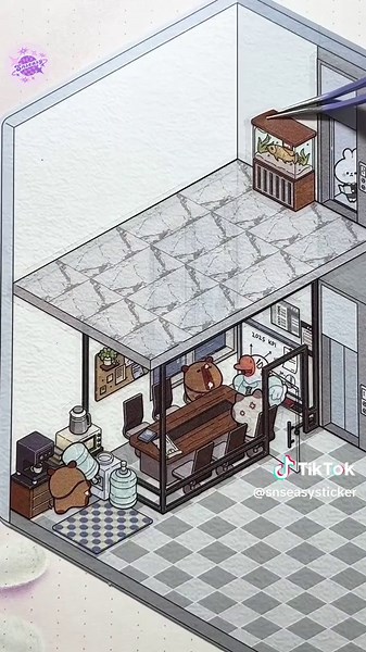 ASMR DIY Miniature Sticker Scene: Create Your Working Diary