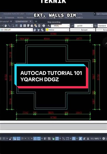 Essential AutoCAD YQARCH Plugin for Wall Dimensions