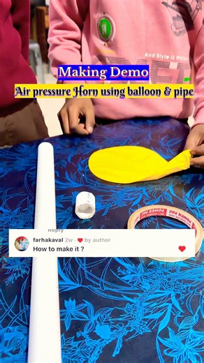 👨‍🏫Air pressure Horn making using balloon & Pipe #airpressure #experiment