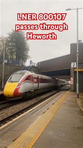 LNER Azuma 800107 passes through Heworth. #lner #azuma #class800 #diesel #electric #hitachi #train