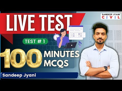 1. Live Test - 100 MCQs of CIVIL Engineering | Free Practice for SSC JE, RRB JE, State AE/JE Exams
