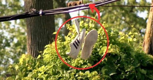 If You See Shoes Hang From a Power Line, Here's What It Means