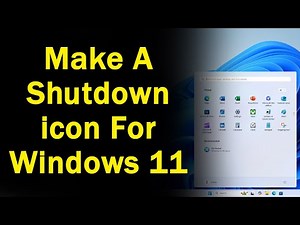 How to make a shutdown icon from windows 11 | How to Make a Shutdown Shortcut in Windows 11