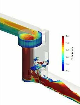 3D-CFD Simulation of a vortex drop shaft