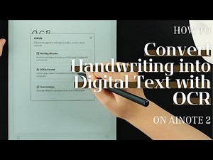 [How to] Convert Handwriting into Digital Text with OCR on AINOTE 2