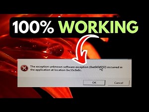 The Exception Unknown Software Exception 0xe0434352 Error In Windows 11 FIXED