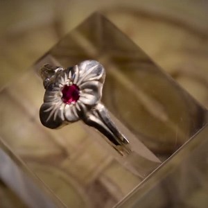 Dainty Red Ruby Sterling Silver Ring - Etsy