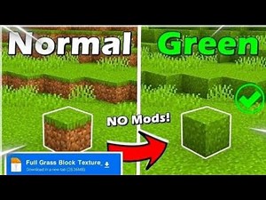 Full Grass Block Texture Pack - No Dirt! | Minecraft PE 1.21+