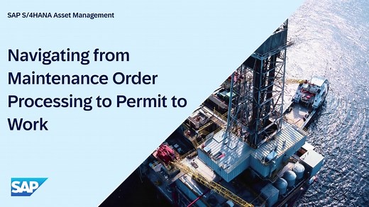 Navigating from Maintenance Order Processing to Permit to Work in