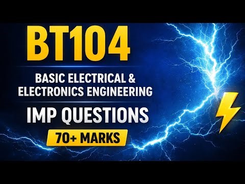 BT104 Important Questions 2026 🔥 | RGPV Bhopal | 100% Exam Oriented | Score 70+ Marks