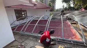 11K views · 63 reactions | Automatic opening polycarbonate structural fabrication work in progress.. | Jibin engineering & steel works | Facebook