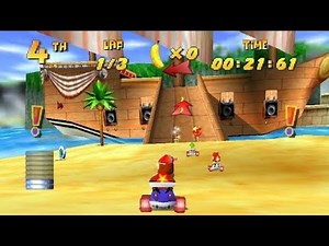 Diddy Kong Racing hd all track gameplay (1997)kart racing