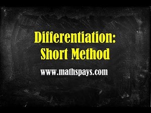 Short method of differentiation