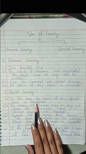 types of crossing of cheque