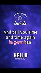HELLO- LIONEL RICHIE/KARAOKE #karaoketime #videoketime #videoke | SING Karaoke PAGE